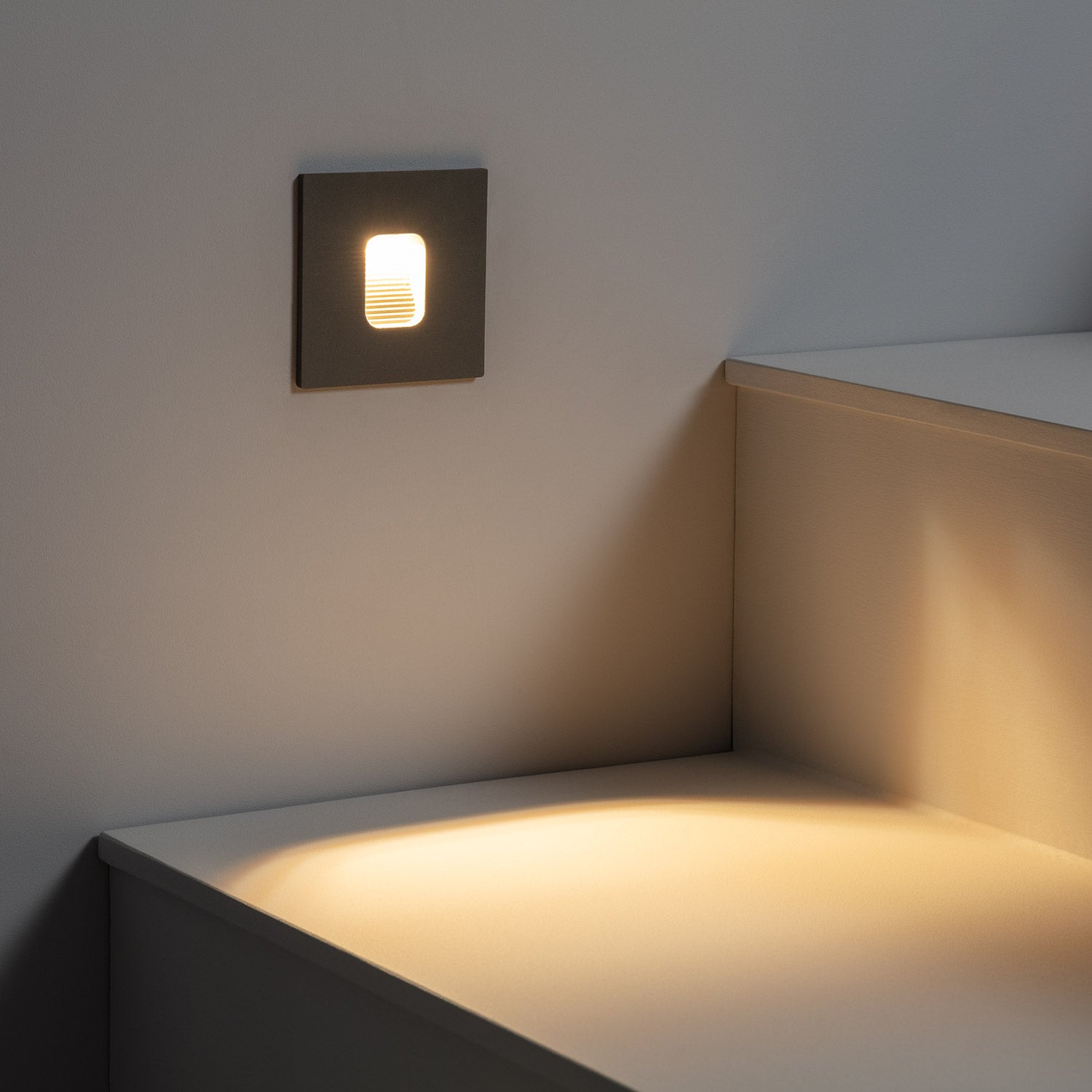 Ledkia Segnapasso Esterno LED 2W da Incasso Parete Quadrato Olite 2700K ...