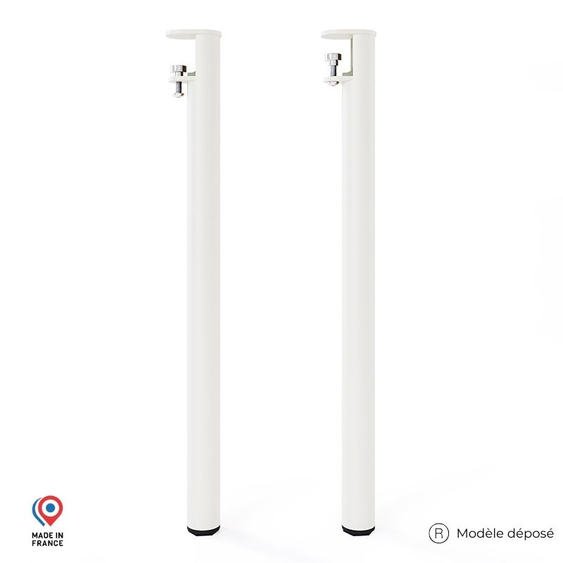Lot de 2 pieds cylindriques DECO-GEM pour table haute en acier finition ...
