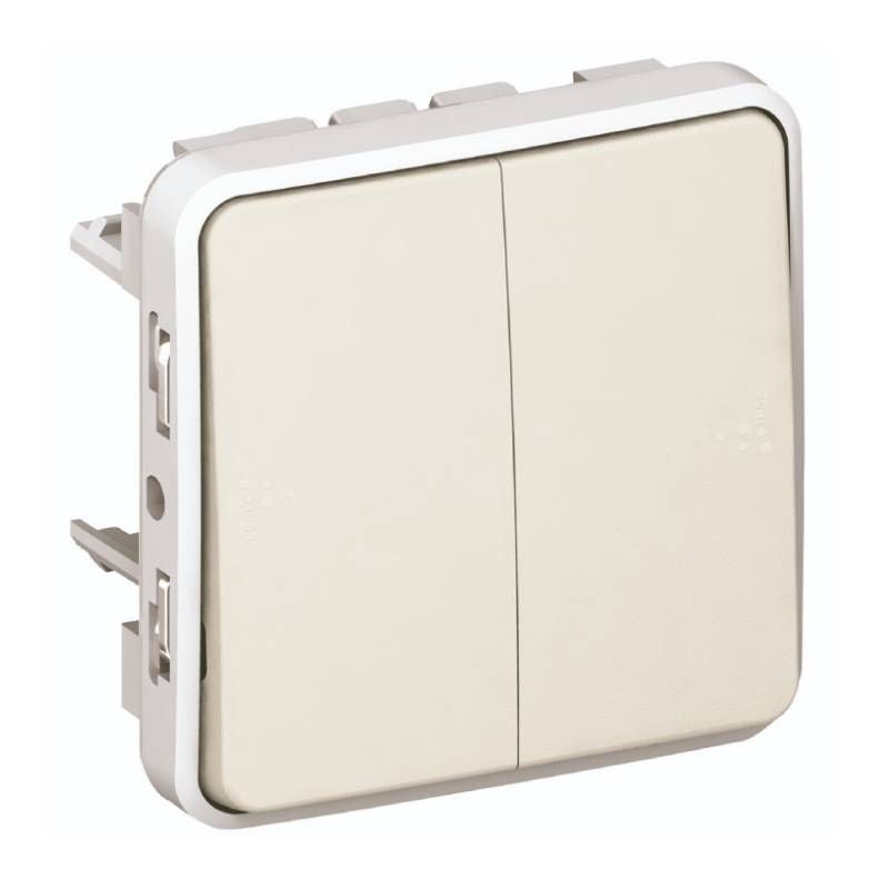 Legrand 069625 - Deviatore doppio Prog Plexo modulare bianco - 10 AX ...