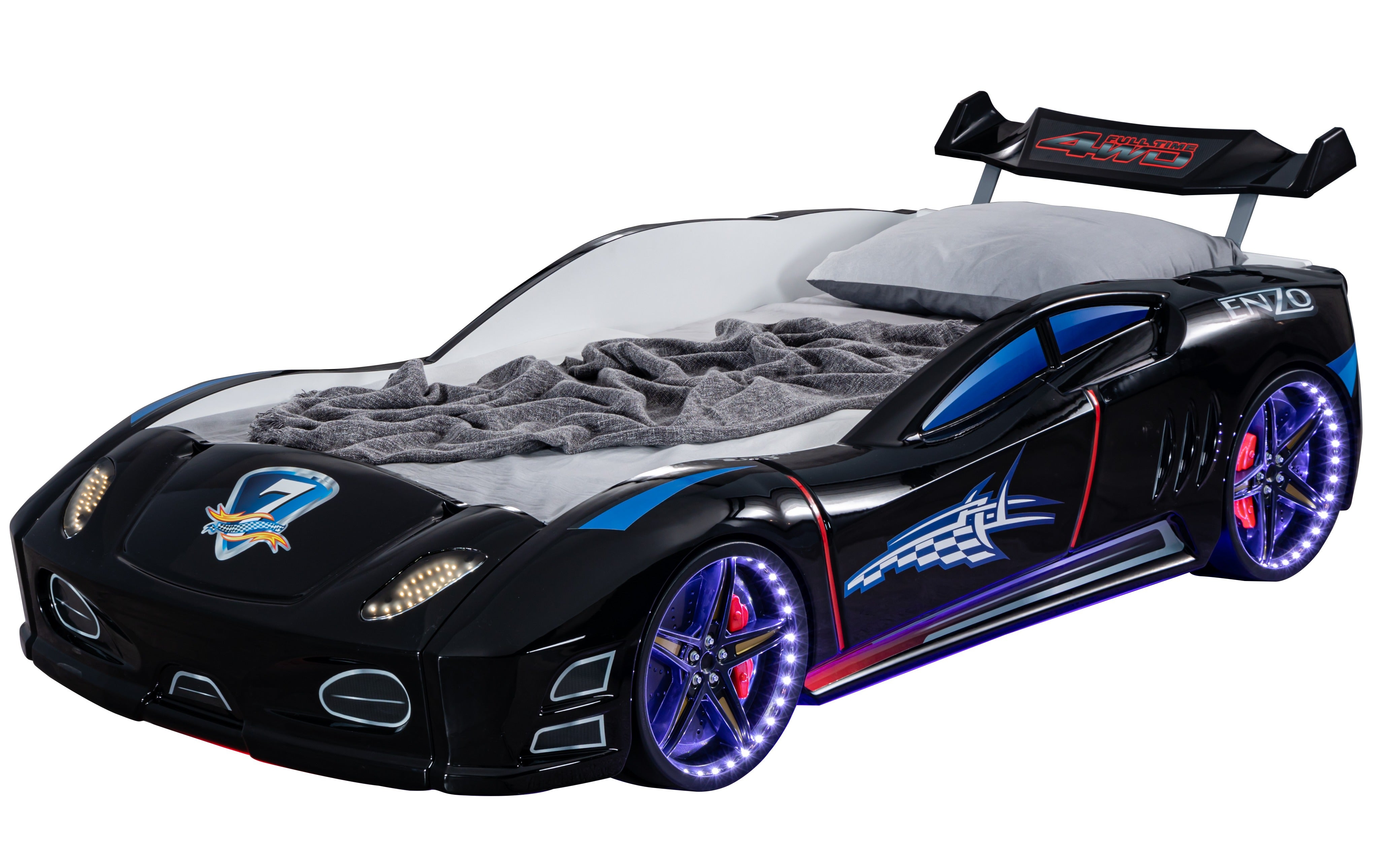 Lit voiture turbo V7 noir à Led | Leroy Merlin