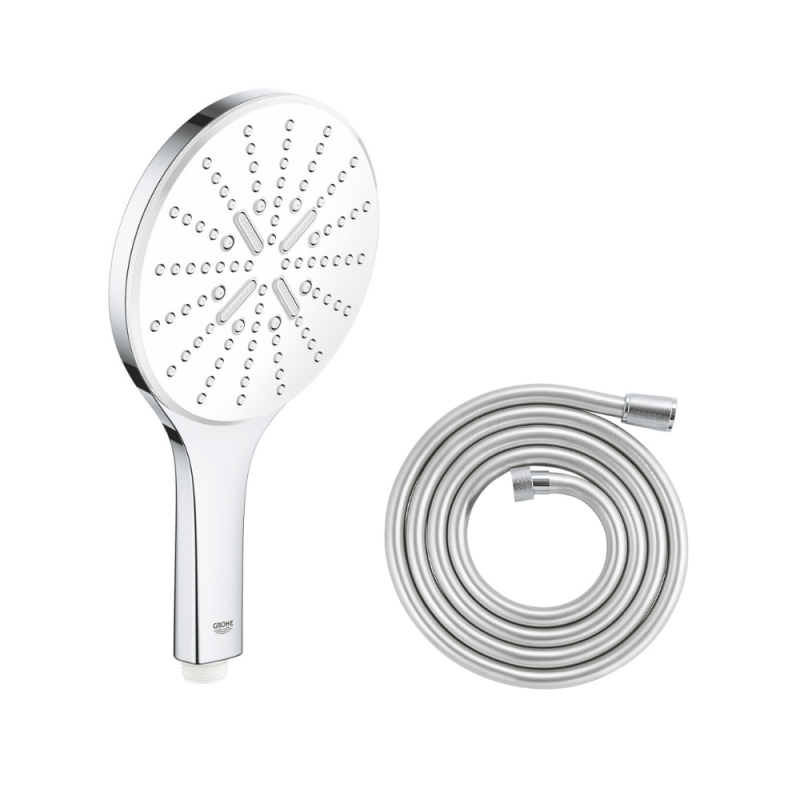 Douchette Grohe Vitalio 3 jets Smartactive chromé avec flexible 2000 ...