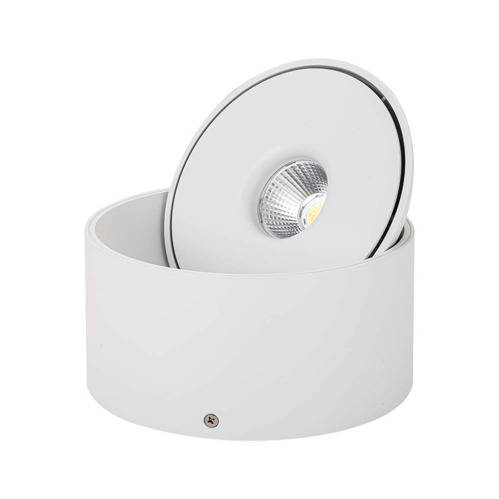 28W LED Surface COB Downlight 3IN1 Corps blanc | Leroy Merlin