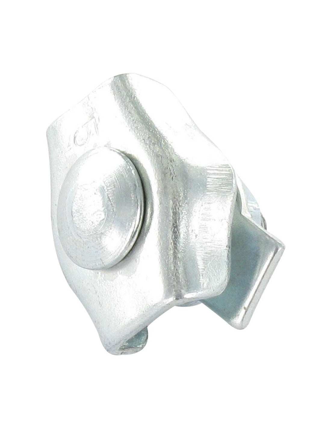 Sujetacable plano sencillo Acero cincado blanco Cable de 3 | Leroy Merlin