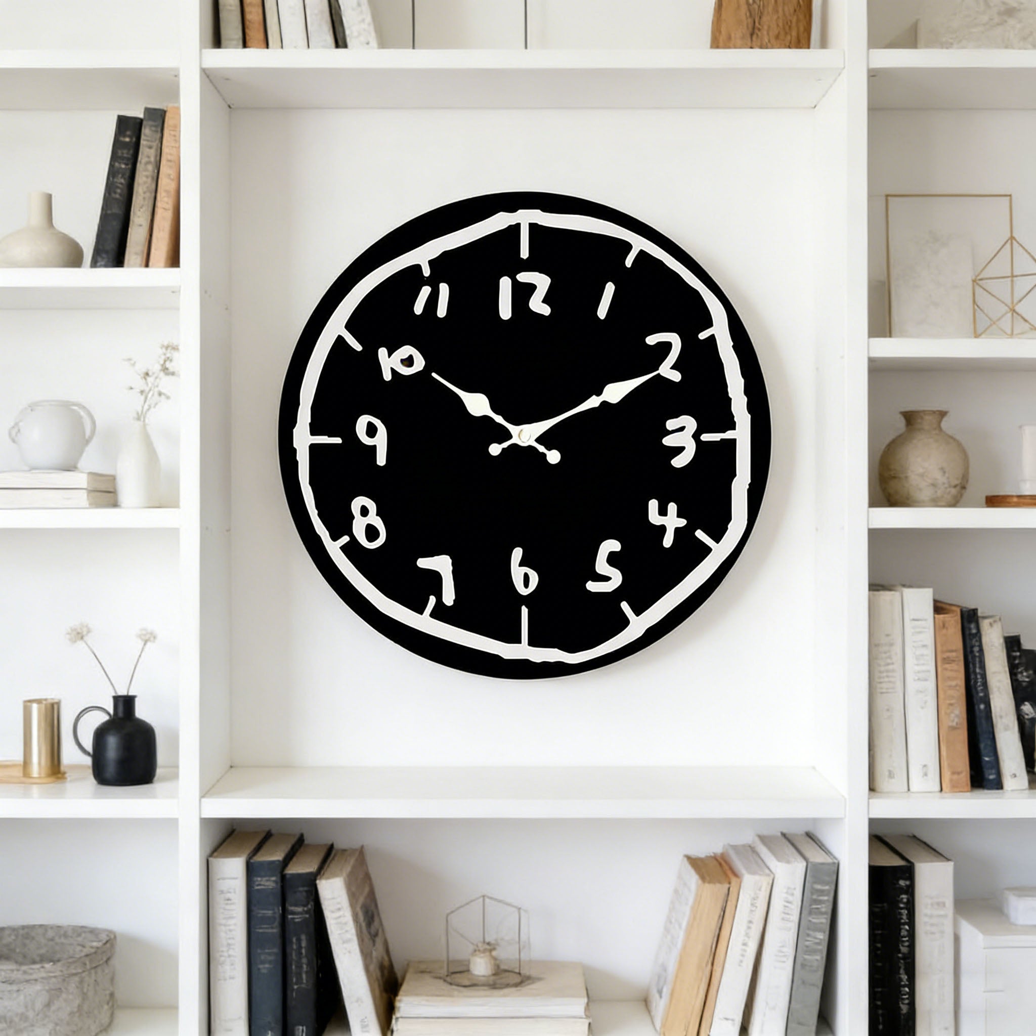 Pack 2 relojes de pared modernos minimalistas 30 cm, cuarzo silencioso ...