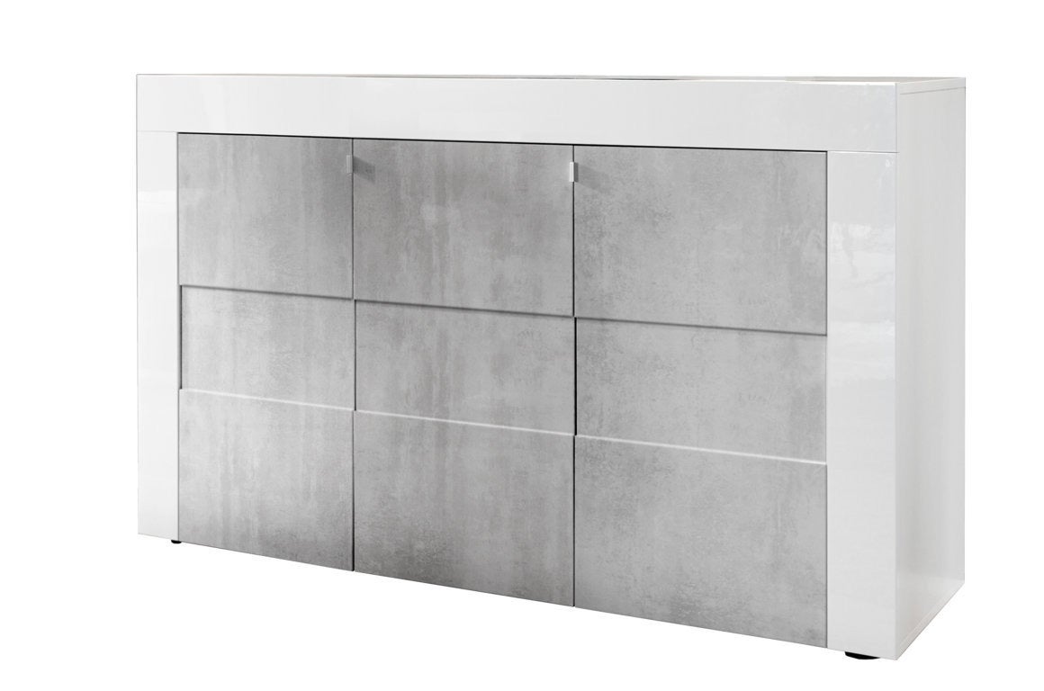 Buffet STAND blanc/ciment | Leroy Merlin