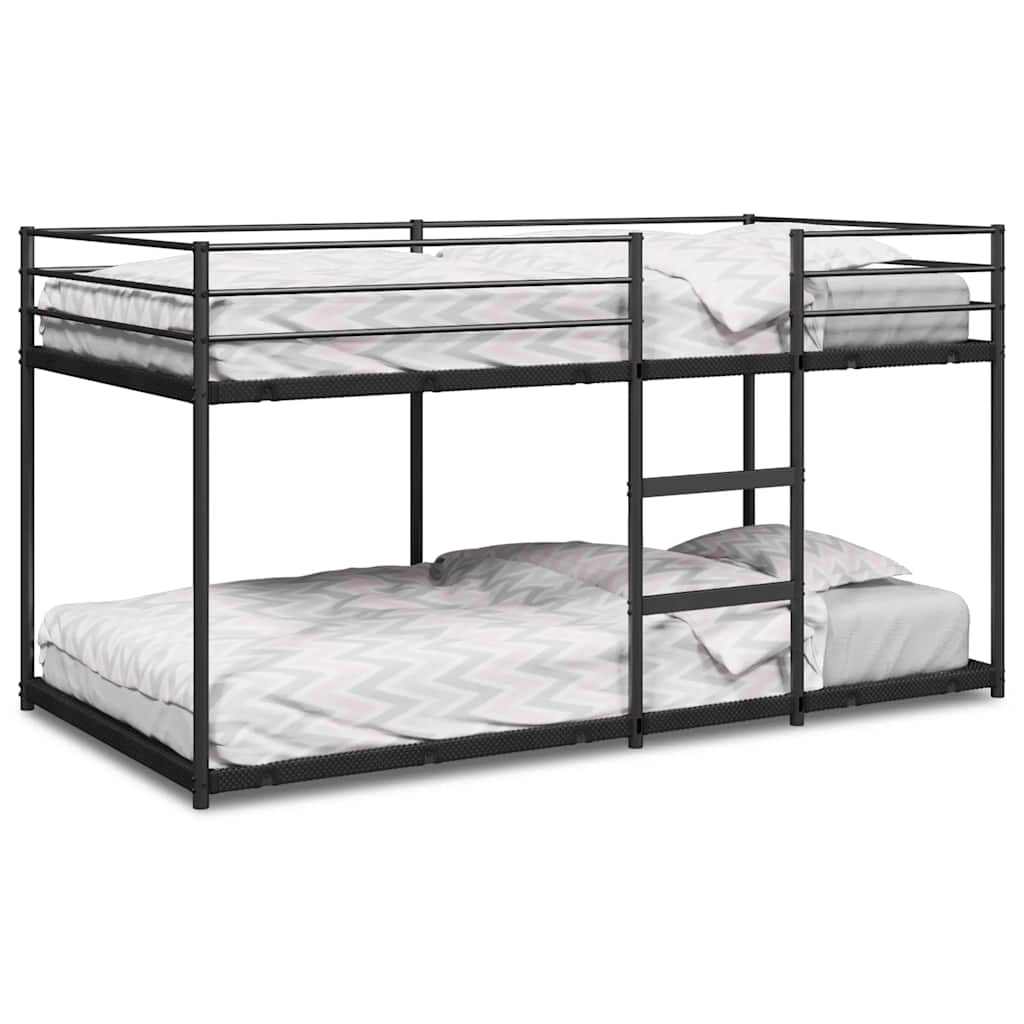 Lit simple | Lit adulte | Lit superposé sans matelas noir 80x200 cm ...