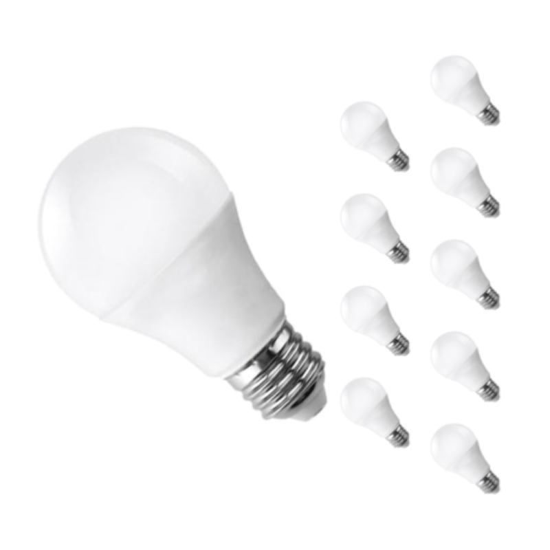 Bombilla LED E27 18W 220V A70 (Pack de 10) - Blanco Frío 6000K - 8000K ...