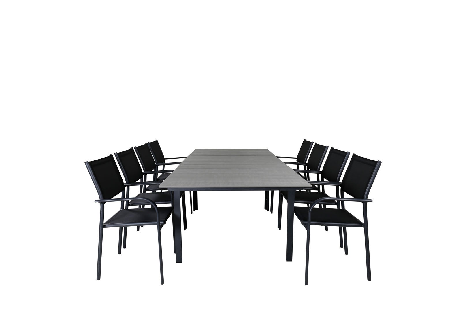 Levels Ensemble de table et chaises de jardin, table 100x160/240cm et 8 ...