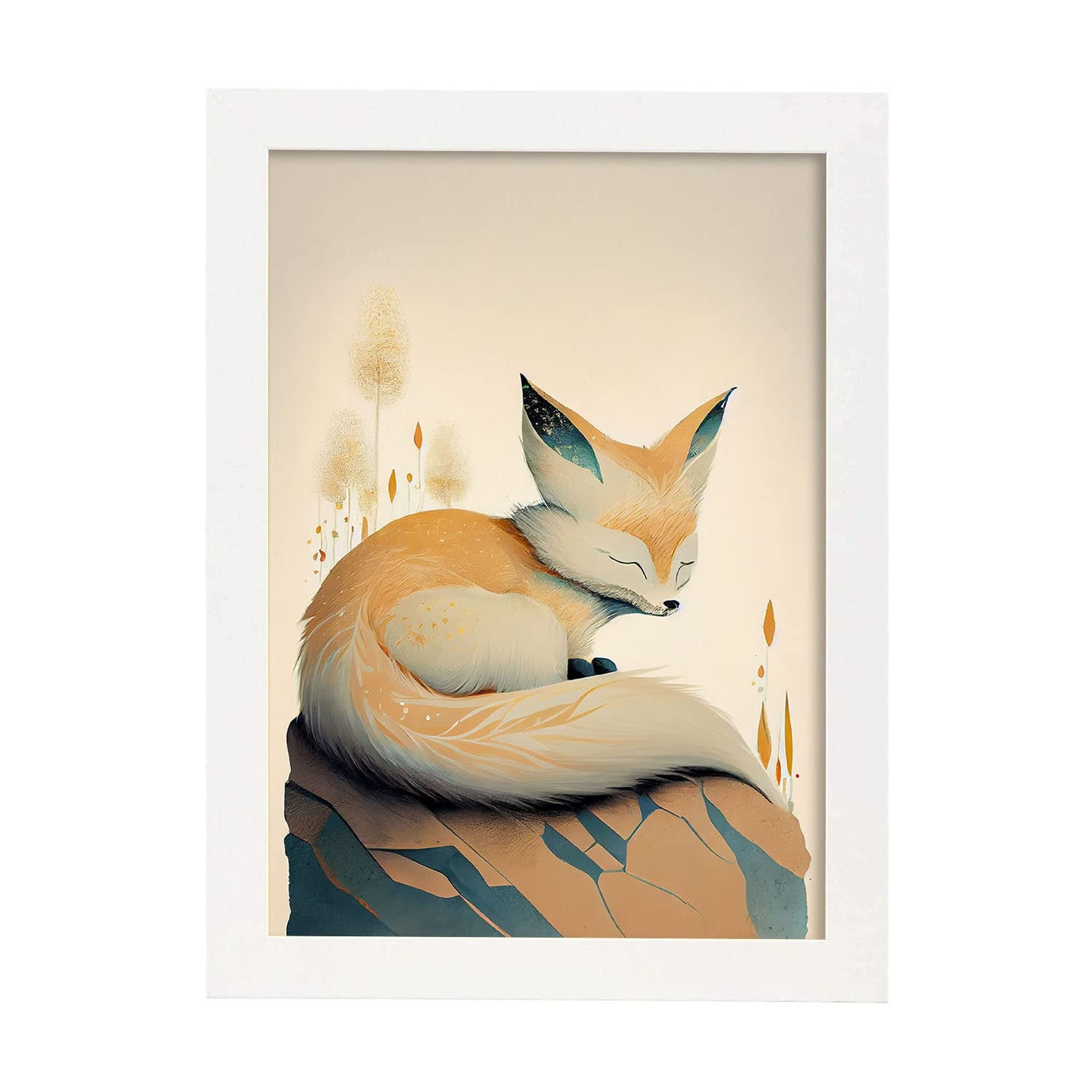 Nacnic Affiche Renard Du Fennec Dans Le Style Précisionnisme ...