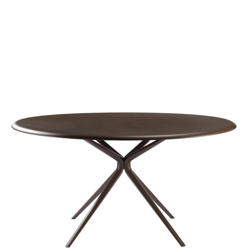 MOAI - table ronde en aluminium diam. 146 cm - Fast - (marron) | Leroy Merlin