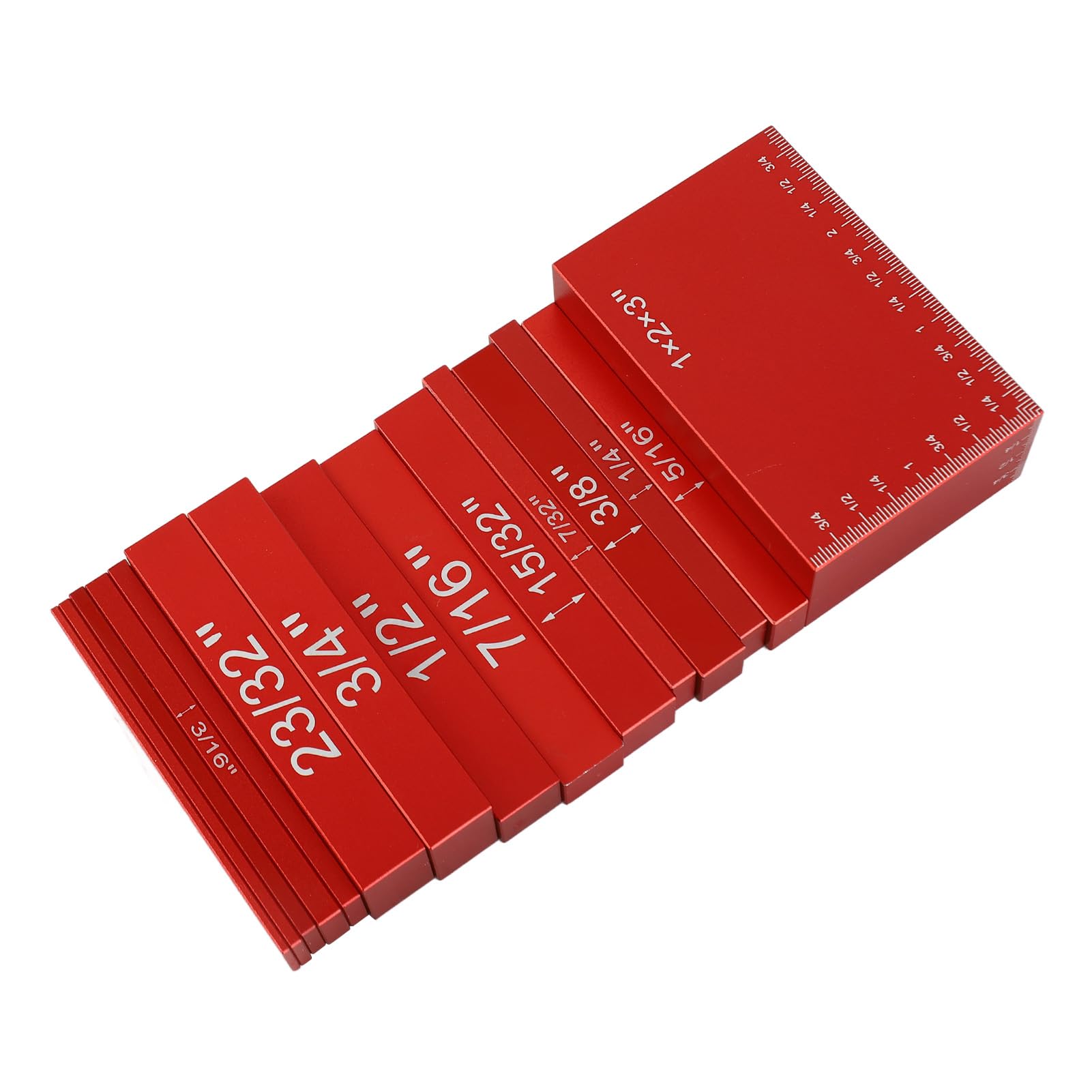 Ensemble de jauges de hauteur 15 pièces en alliage d'aluminium, bloc de ...