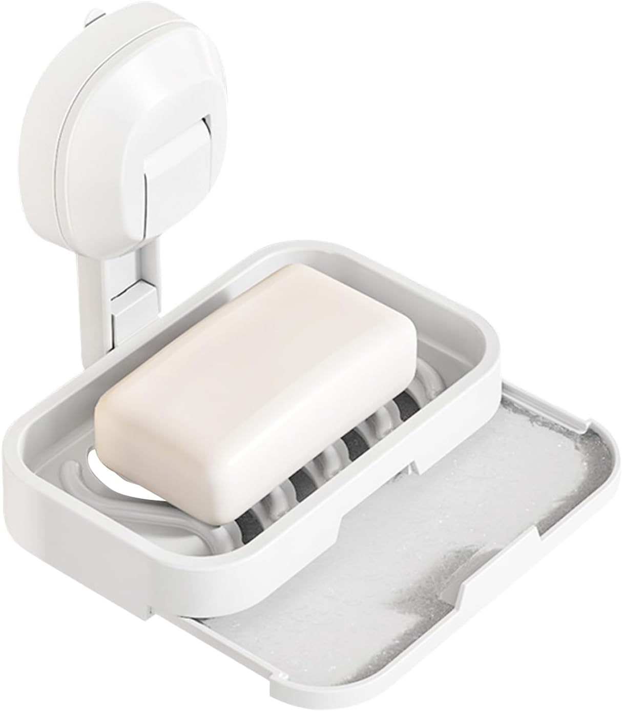 Jabonera de ducha con ventosa para baño, con cajón para mantener el ...