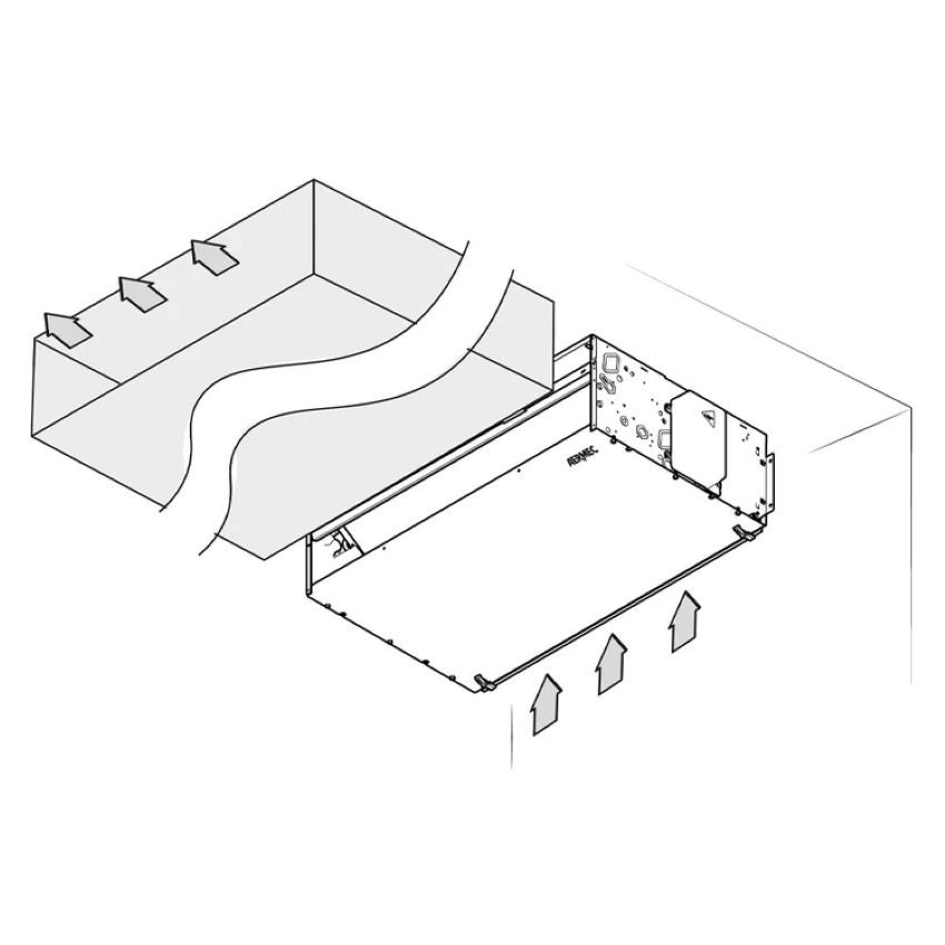 Ventilconvettore/Fan coil Aermec FCZ 500PO canalizzabile, con motore ...