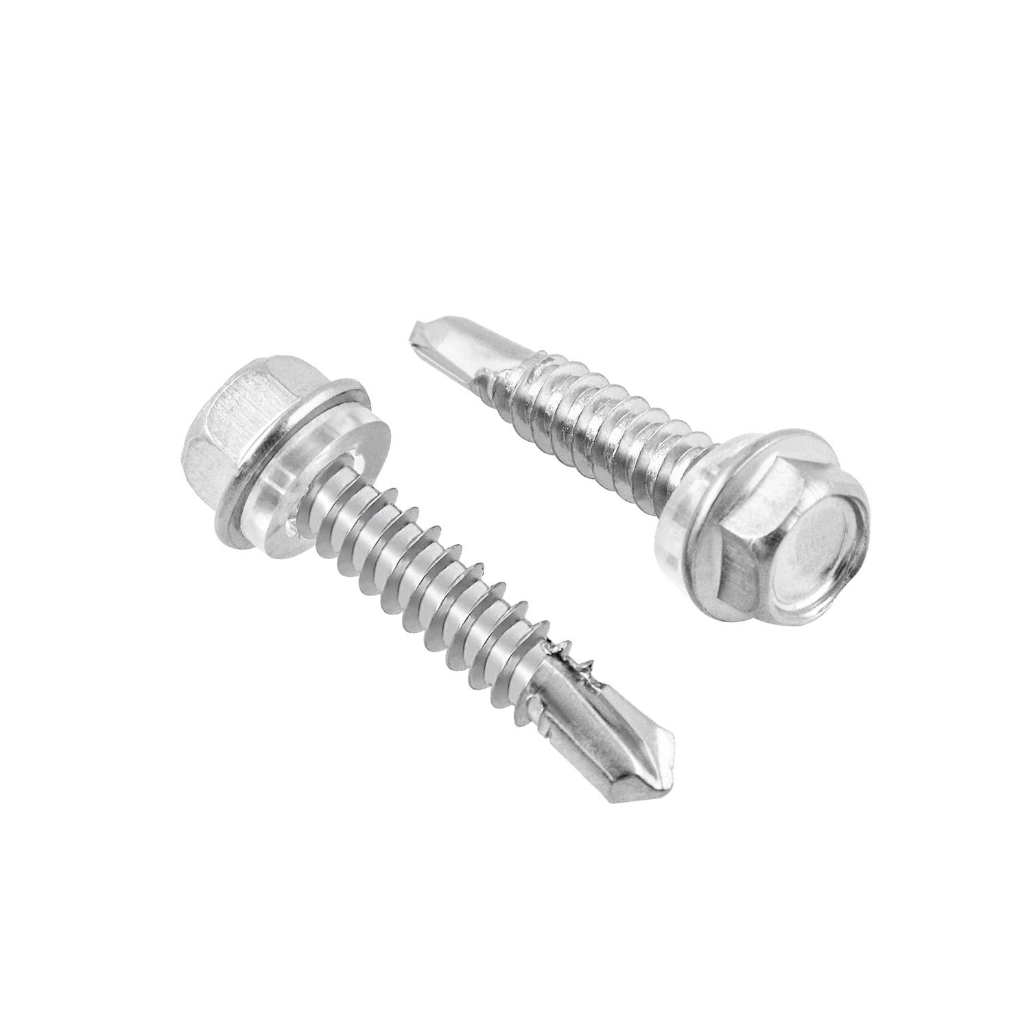 Lot de 50 Vis Autoforeuses Inox 6.3x32mm – Avec Joint d’Étanchéité ...