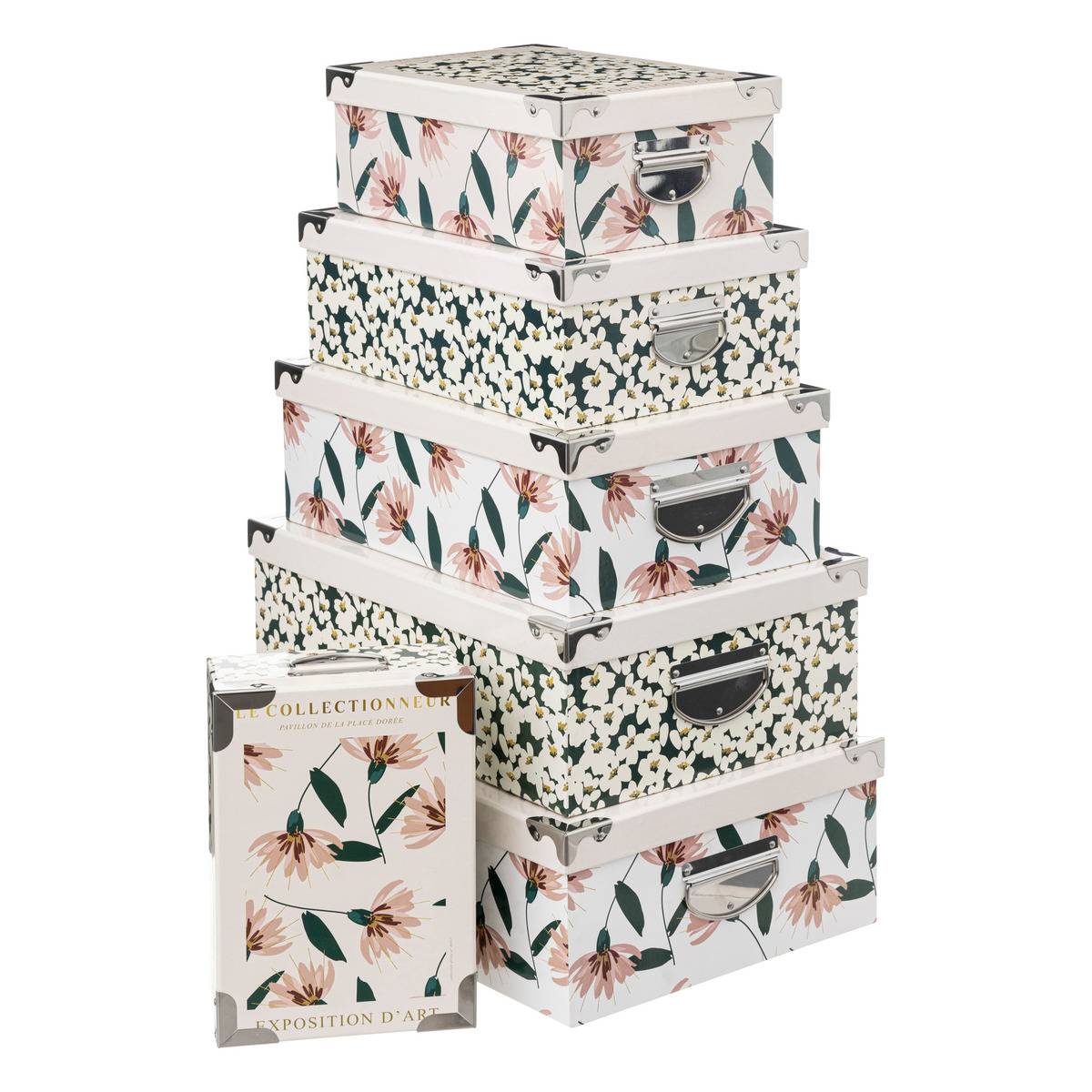 6 boîtes coin métal "collectionneur" rose - 5five | Leroy Merlin