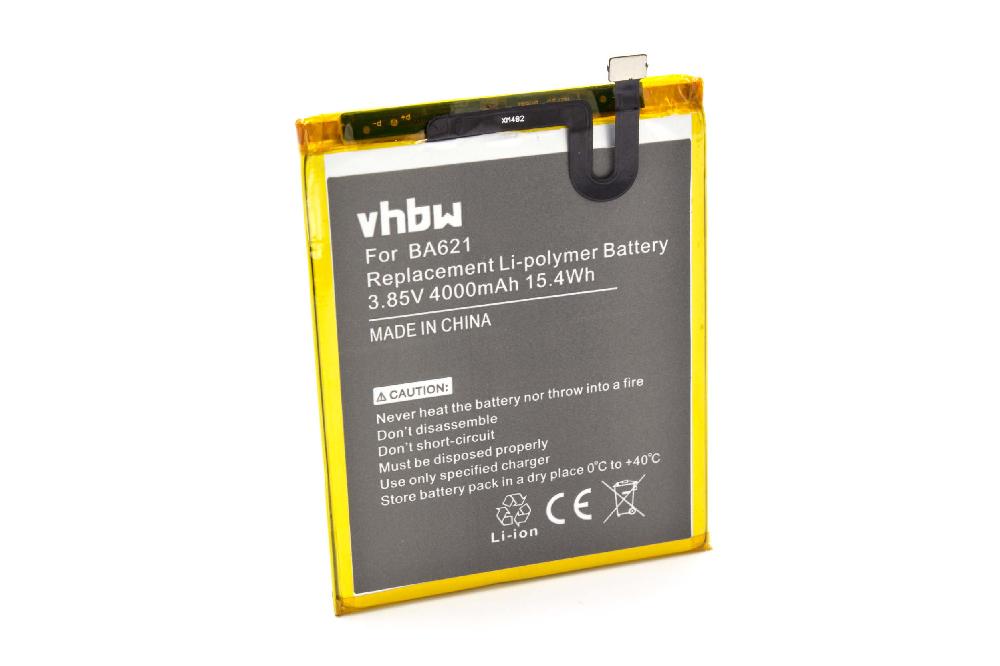 Vhbw Batterie remplacement pour Meizu BA621 pour smartphone (4000mAh, 3,85V, Li-polymère ...