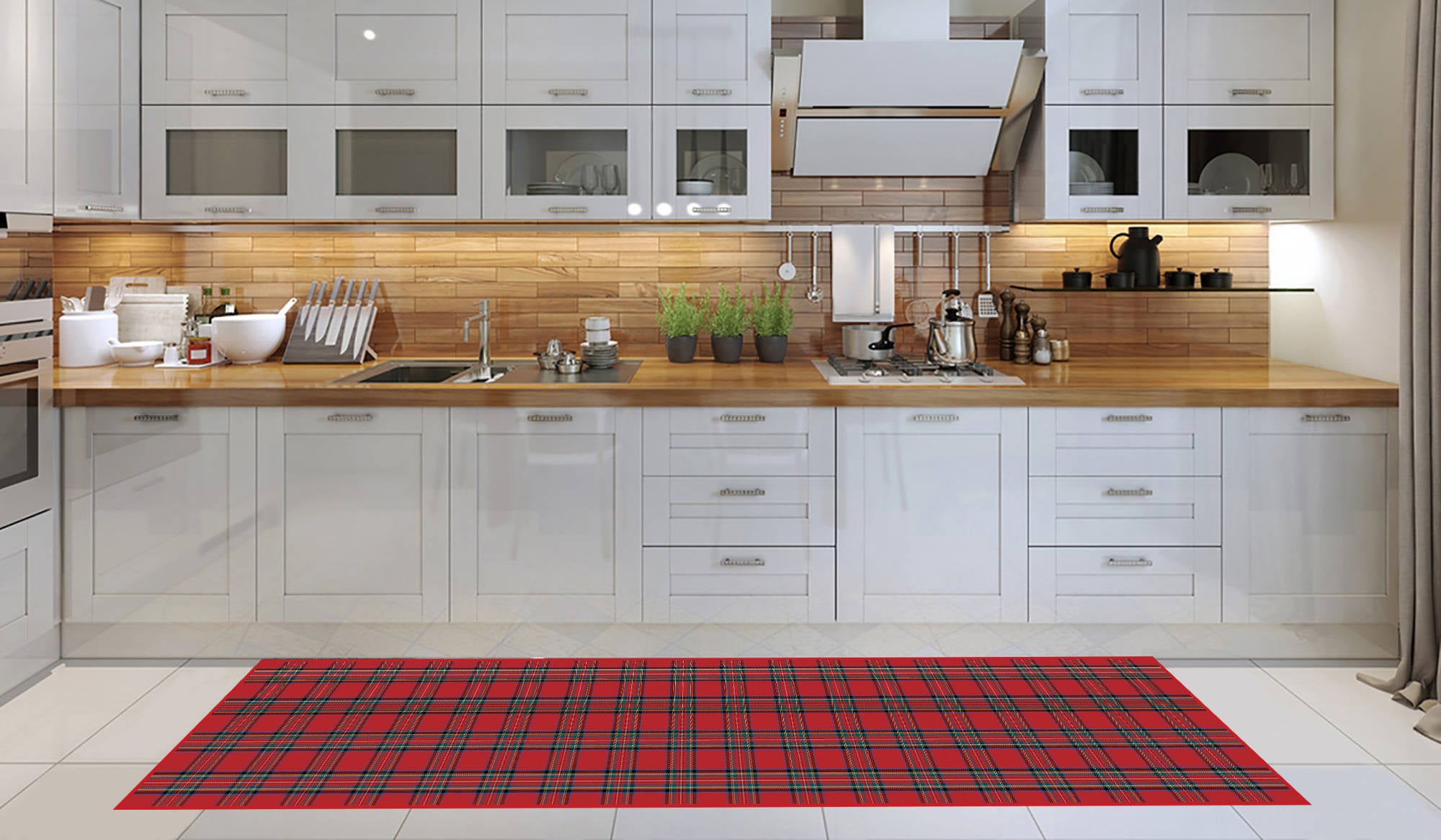 Tapis de cuisine, 100% Made in Italy, Tapis antitache avec impression ...