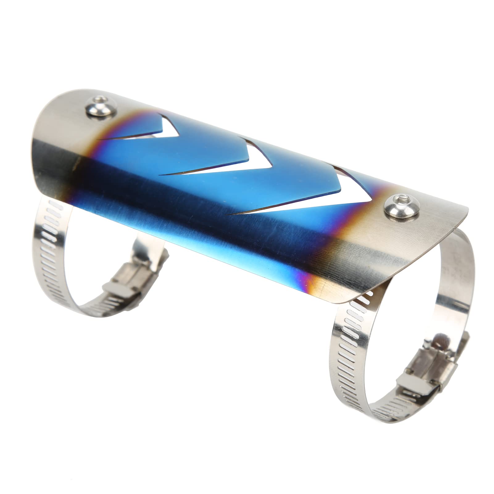Protector de tubo de escape de acero inoxidable para motocicleta (azul ...