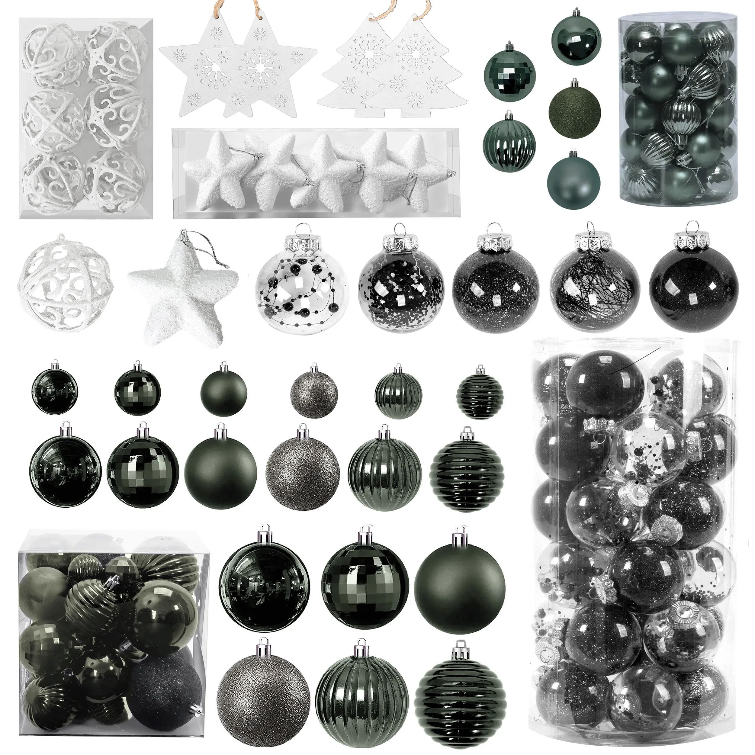 Set De Adornos Para El Árbol De Navidad 220szt Black Leroy Merlin