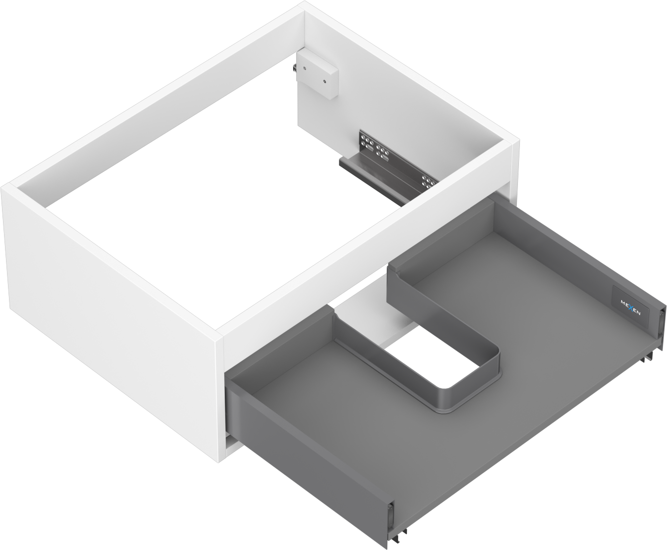 Mexen Box-A corps de l'armoire sous-lavabo 60 cm, 1 tiroir, blanc mat ...