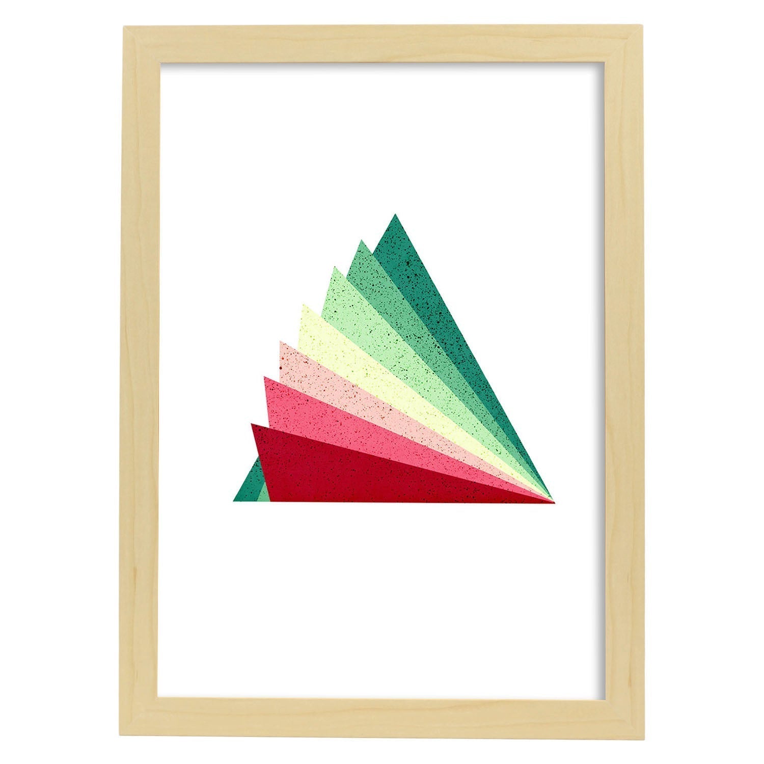 Dessin De Géométrie Colorée. Feuille De Triangle Rouge Vert, Illustrée ...