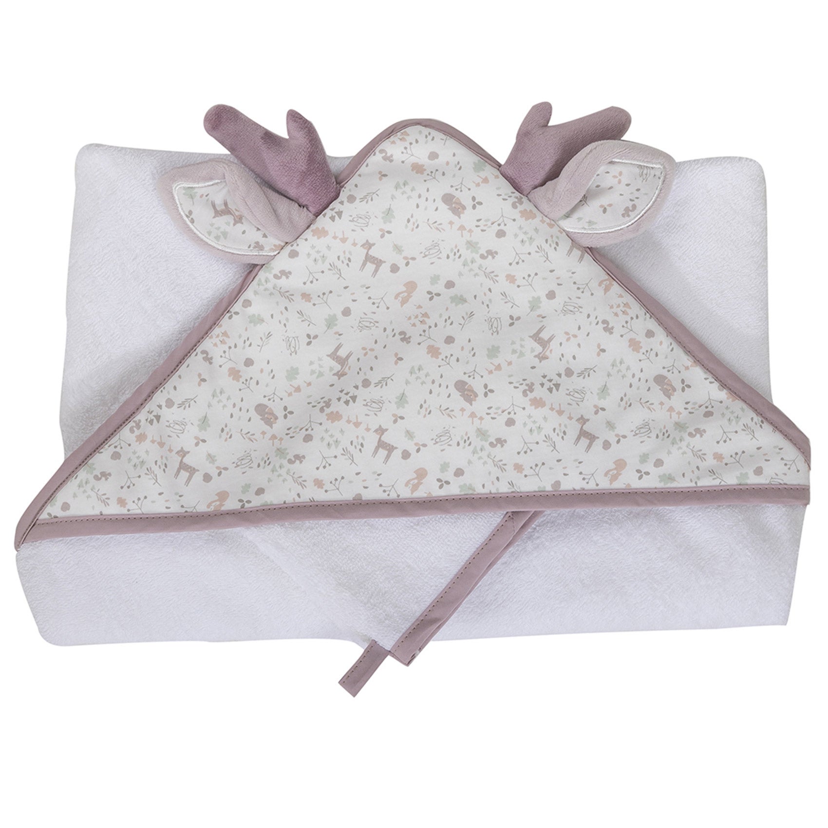 Set de sortie de bain et gant enchanté - Lilas - 75x75 cm - Coton ...