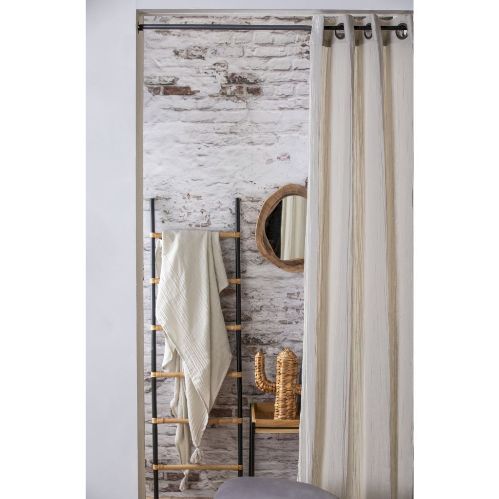 Rideau double gaze à œillets lin 135x240 | Leroy Merlin