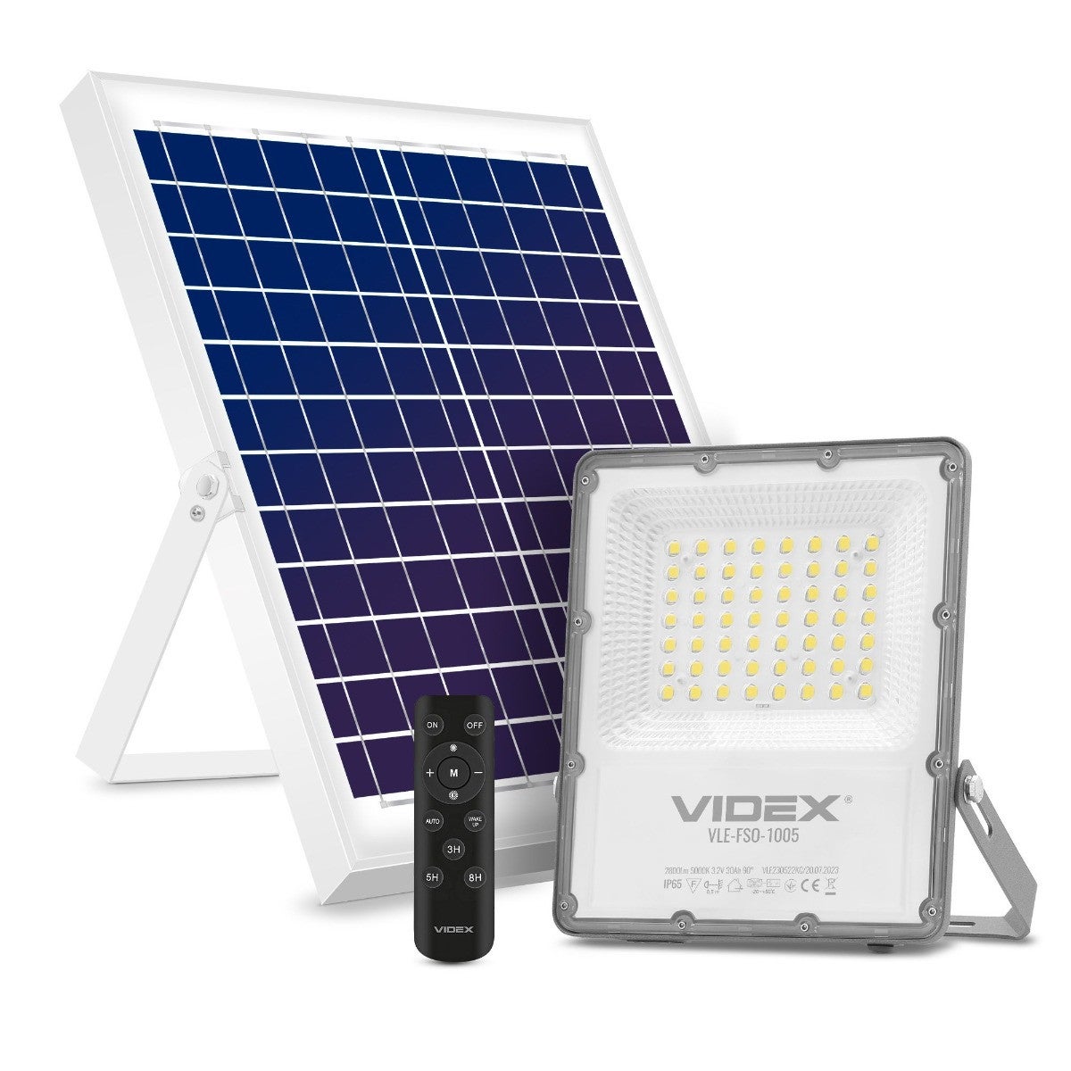 Naświetlacz solarny LED Gelio szary LED 100W 5000K 2800lm z pilotem ...