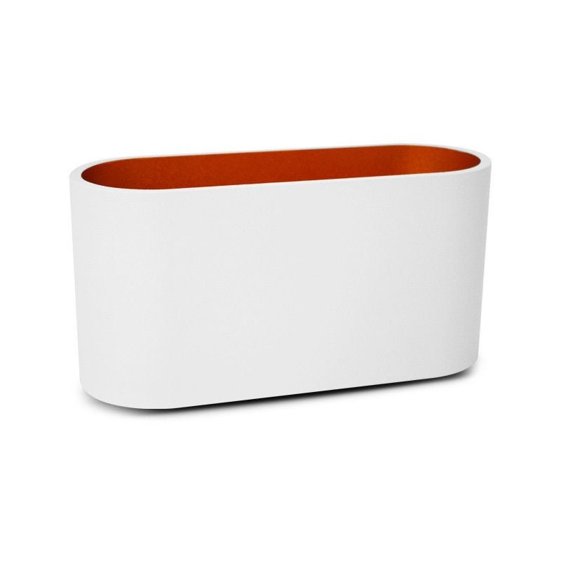 Lámpara de pared ovalada - Aluminio blanco / dorado - G9 - Diseño ...