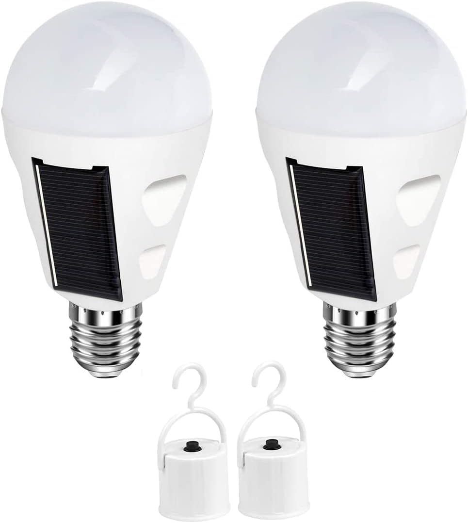 Bombilla LED solar de emergencia, casquillo E27, con gancho e ...