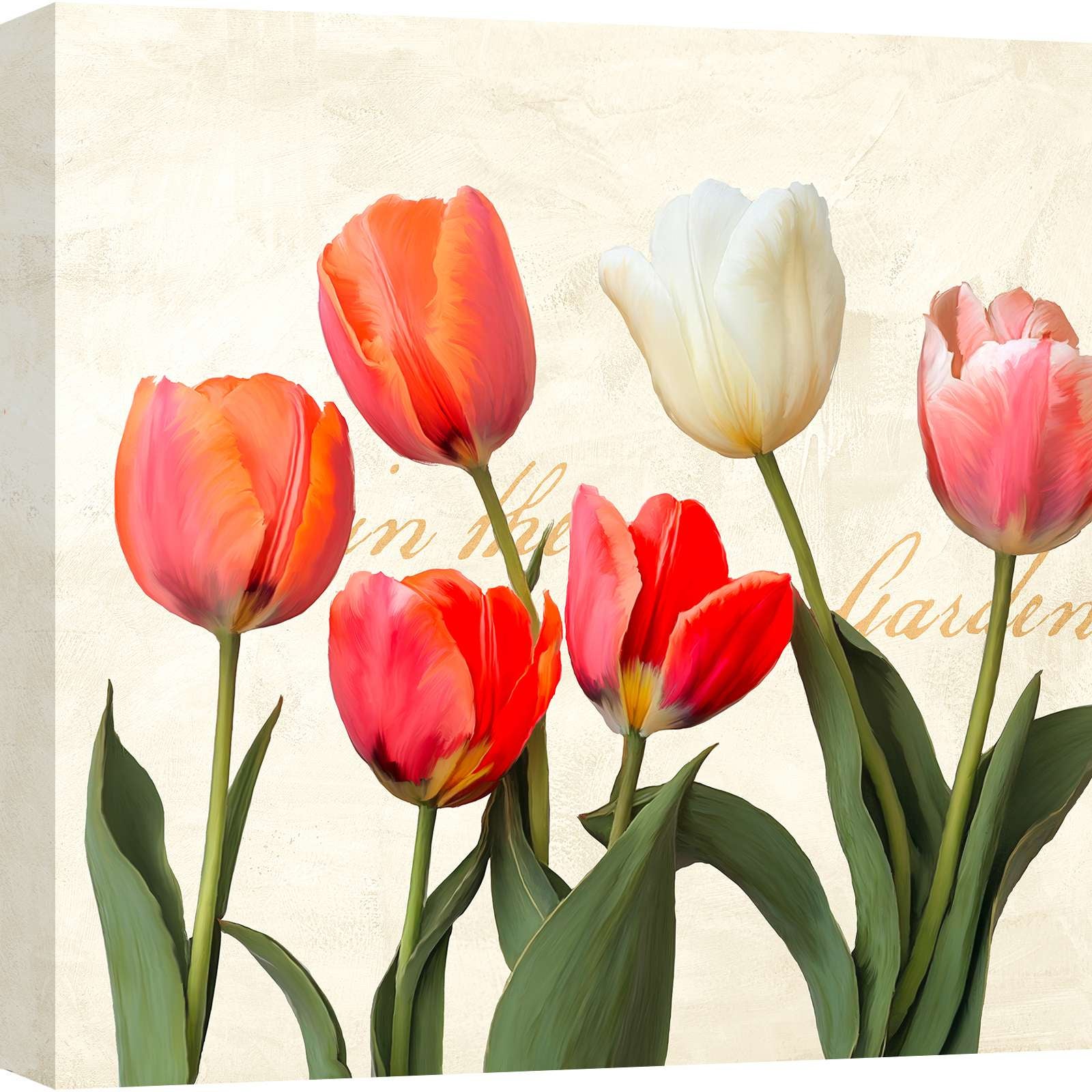 Tableau floral shabby-chic - impression sur toile - Teo Rizzardi ...