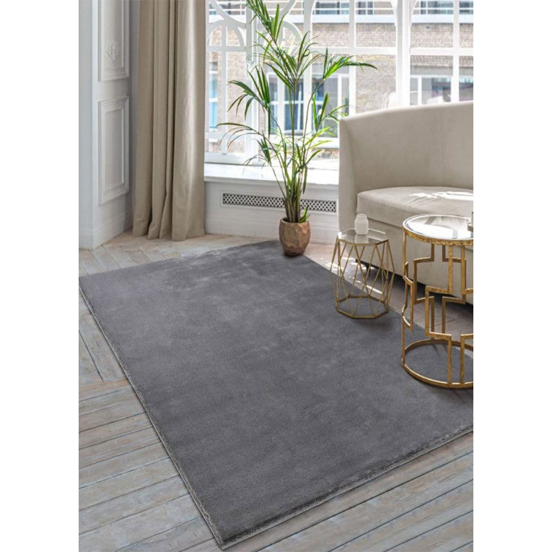 Tapis doux - LUMIA Gris anthracite - 60x100 cm | Leroy Merlin