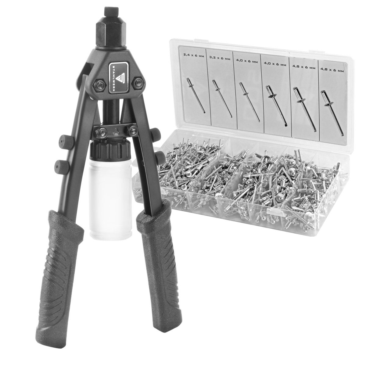 STAHLWERK Juego de alicates para remachar alicates para remachar con ...