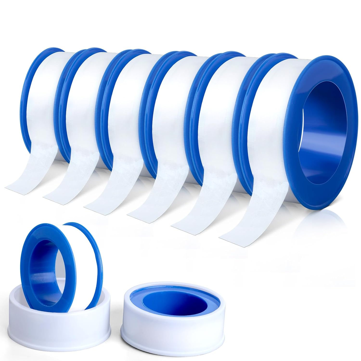 Paquete de 6 rollos de cinta de sellado de teflón, 12 mm x 10 m, cinta ...