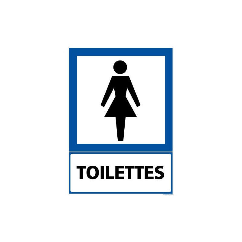 PANNEAU INFORMATION TOILETTES FEMME (F0320) 450 x 630 mm Matière ...