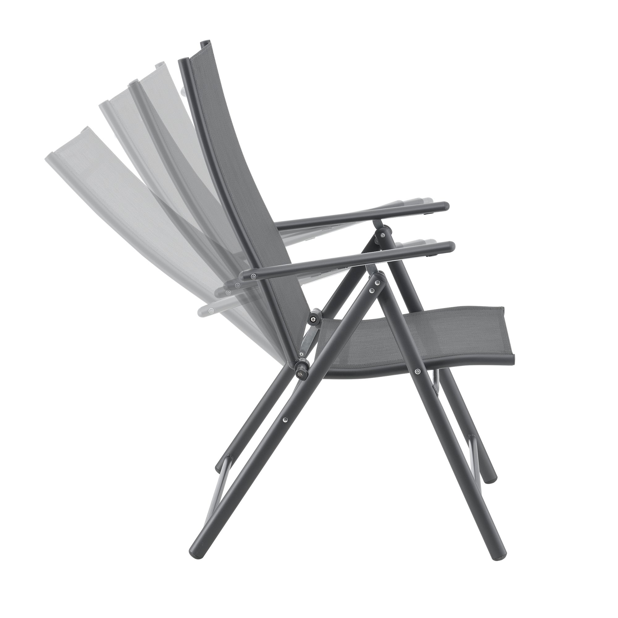 Set de 2 Sillas de Jardín Exterior Kalamata 105 x 57 x 68 cm Plegables ...