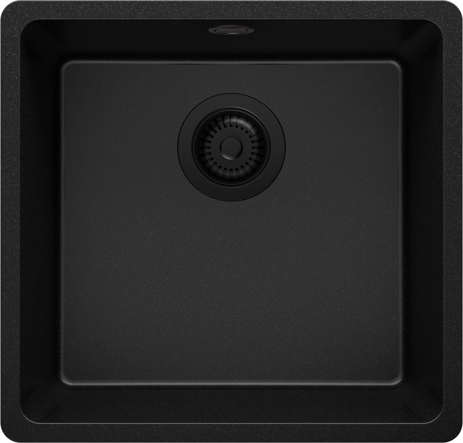 Evier Sous Plan Tout Noir 46x44cm, Evier en Granit 1 bac + Kit de ...