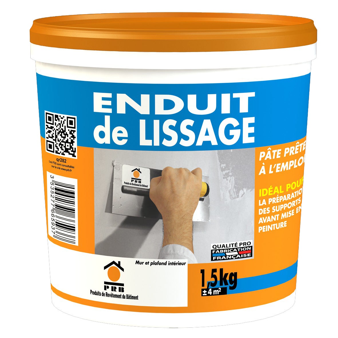 Enduit de Lissage en Pâte 4kg - Prêt à l’Emploi - Finition Ultra Lisse ...