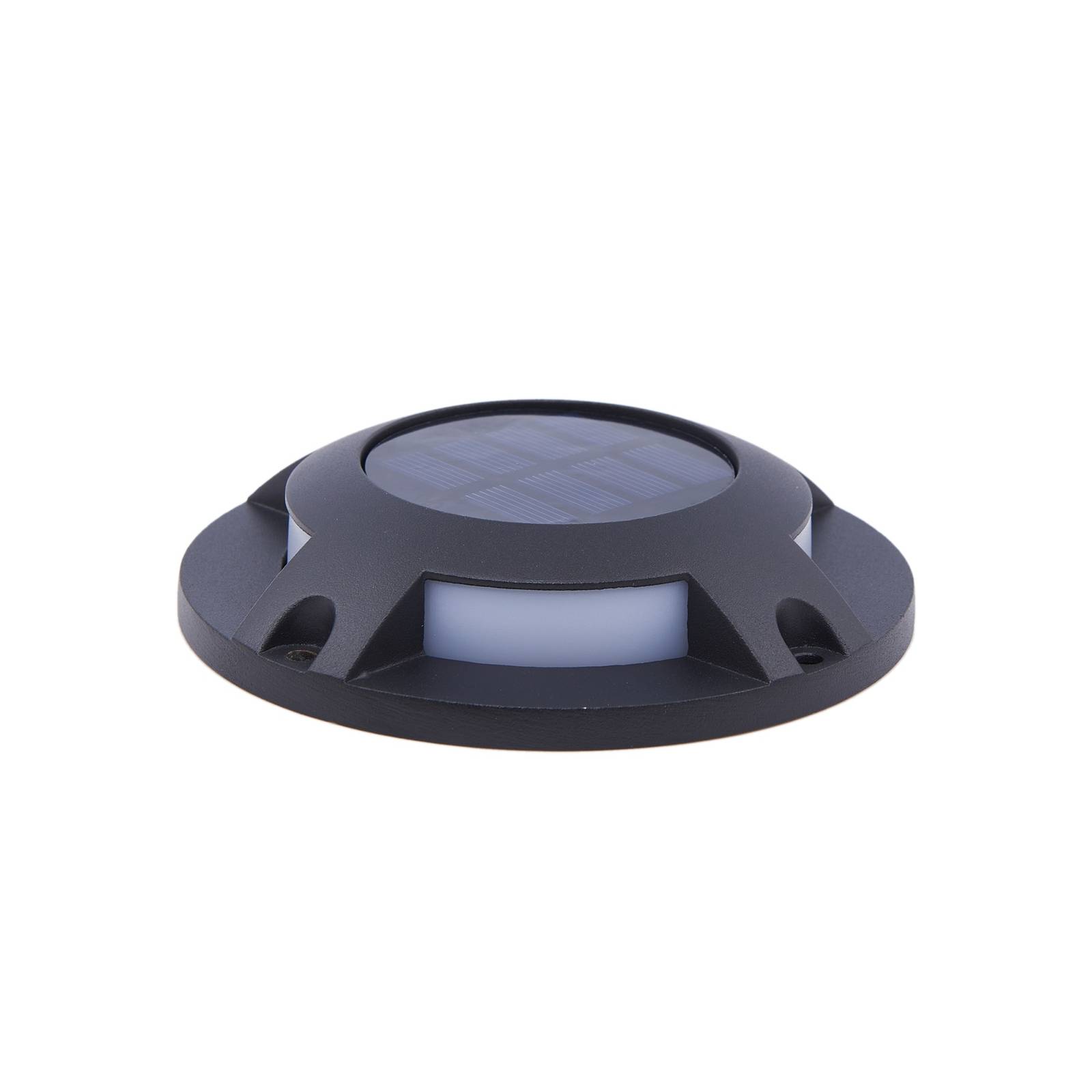 Projecteur de sol LED solaire Prios Selius, anthracite, IP67, Eclairage ...