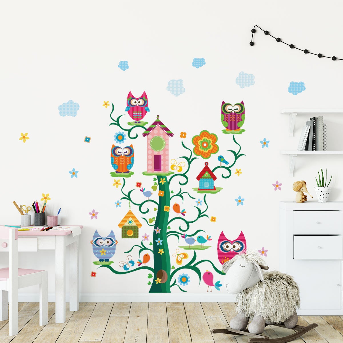 Stickers muraux | Sticker Mural Autocollant - ENFANT HIBOUX ET LEURS ...