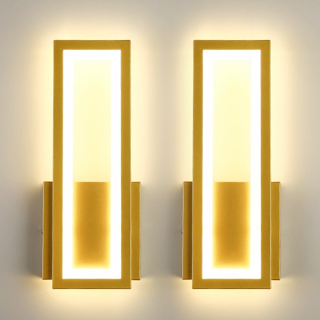 Paquete de 2 luces LED de pared, lámpara de noche moderna, luz LED de ...