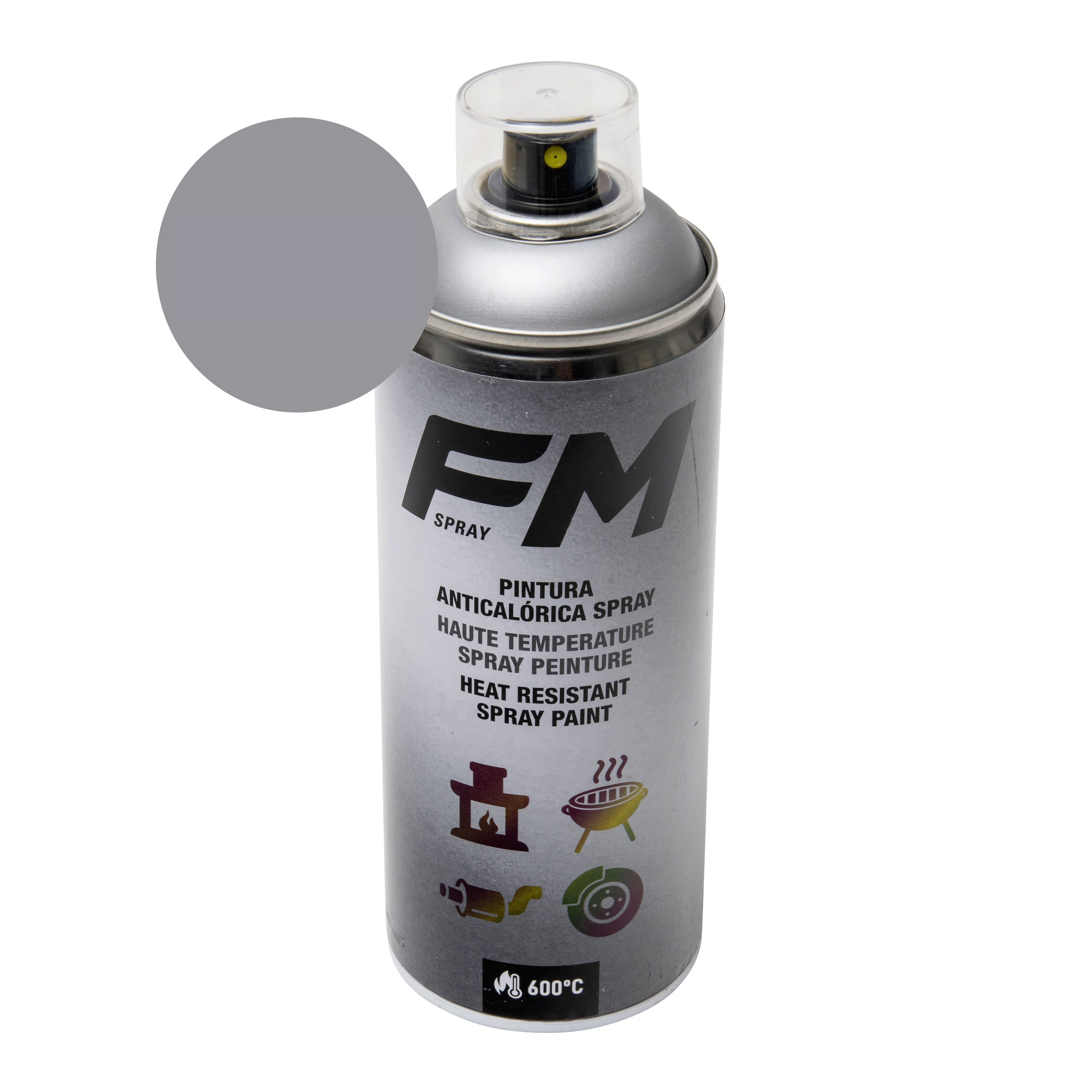 Peinture haute temperature FM SPRAY argent satine 400 ml | Leroy Merlin