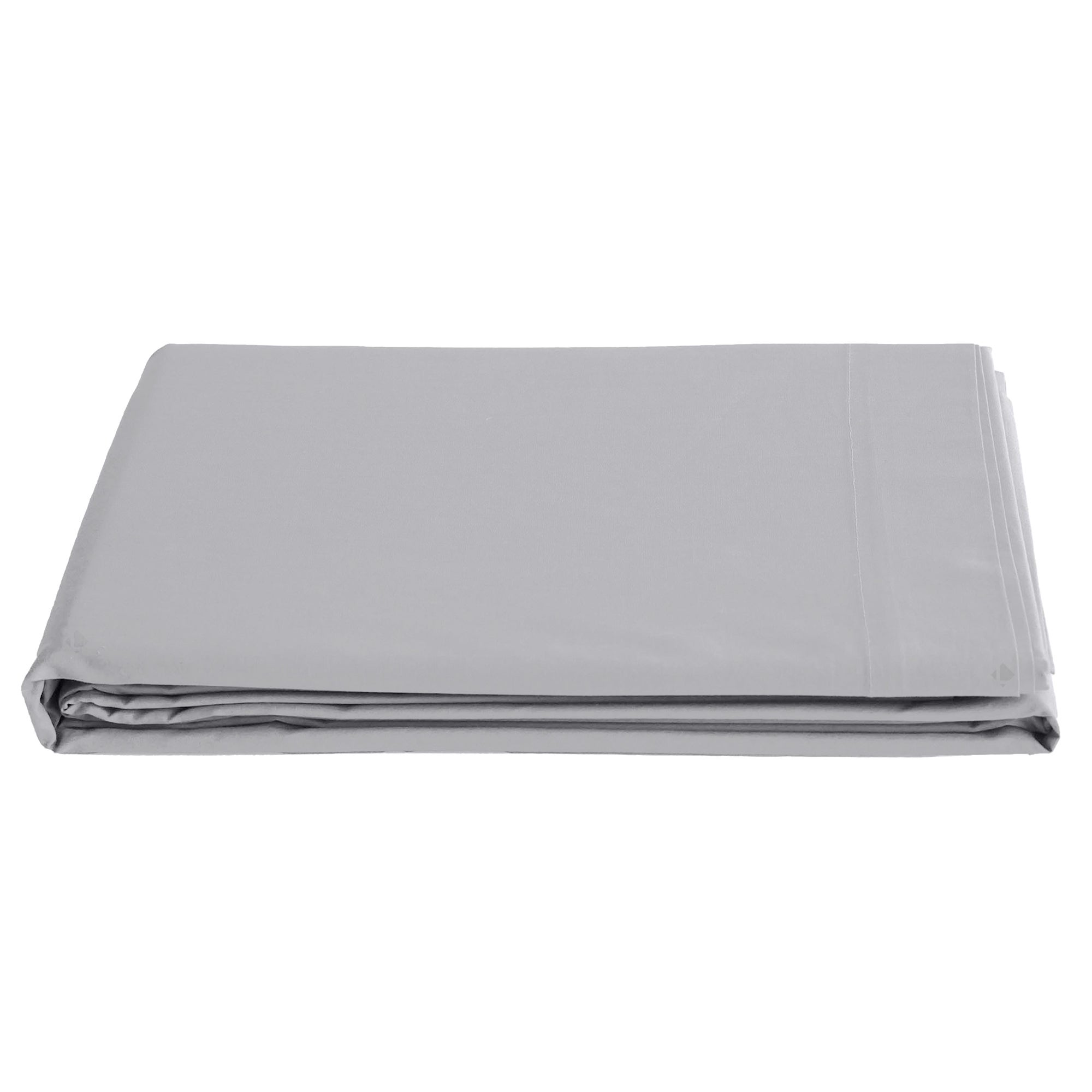 Drap plat 270x300 cm percale de coton MANOIR gris Acier | Leroy Merlin