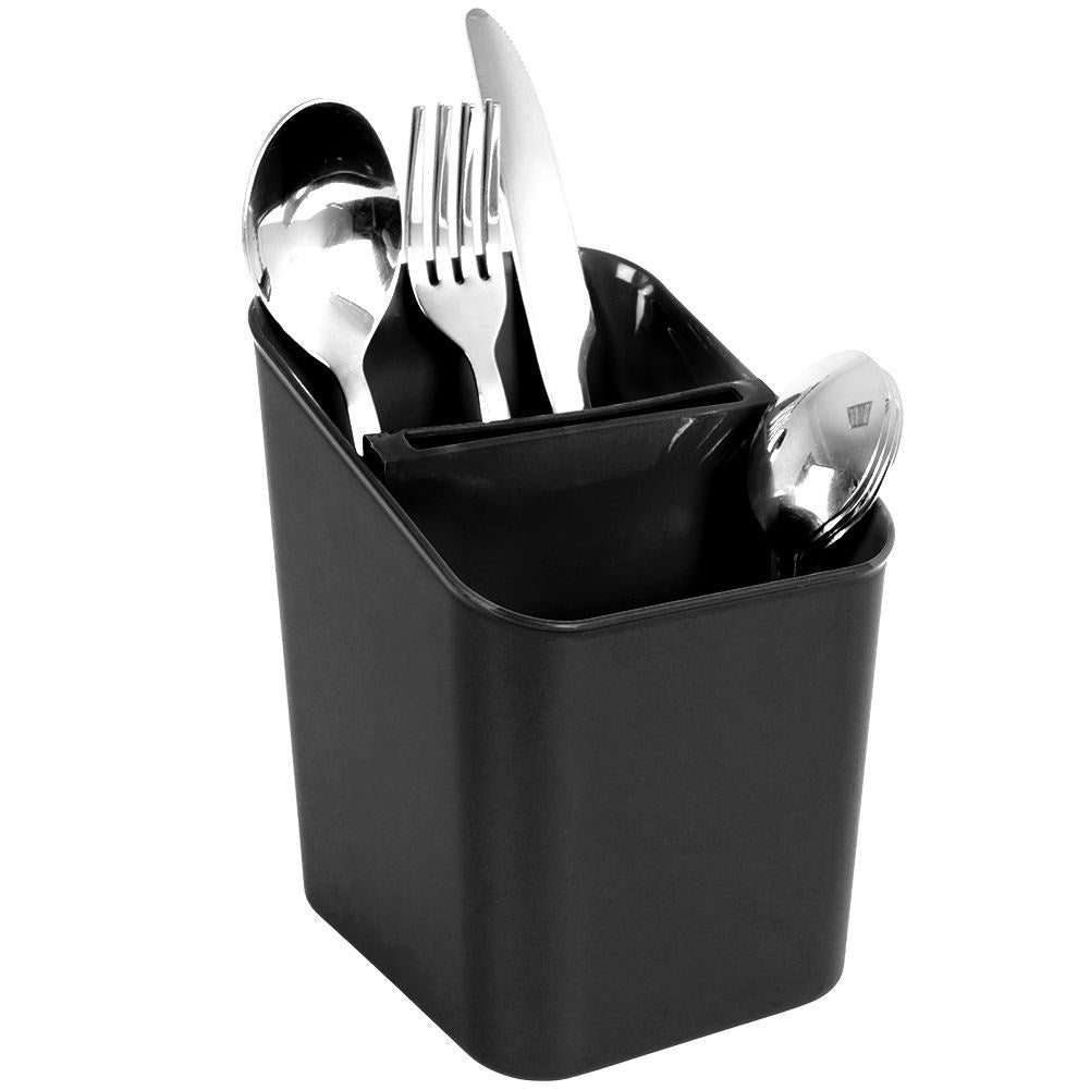 Recipiente de plástico con dos compartimentos para guardar cubiertos ...