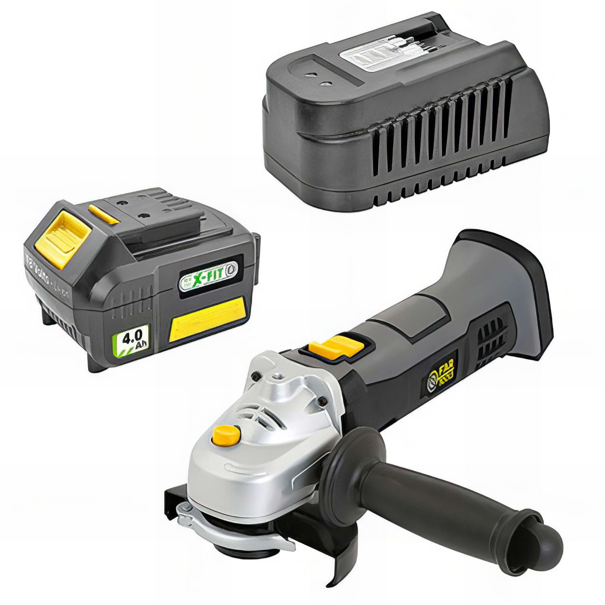 KIT XF-GRINDER Meuleuse d'angle 18V Ø115mm + batterie 4,0Ah + chargeur ...