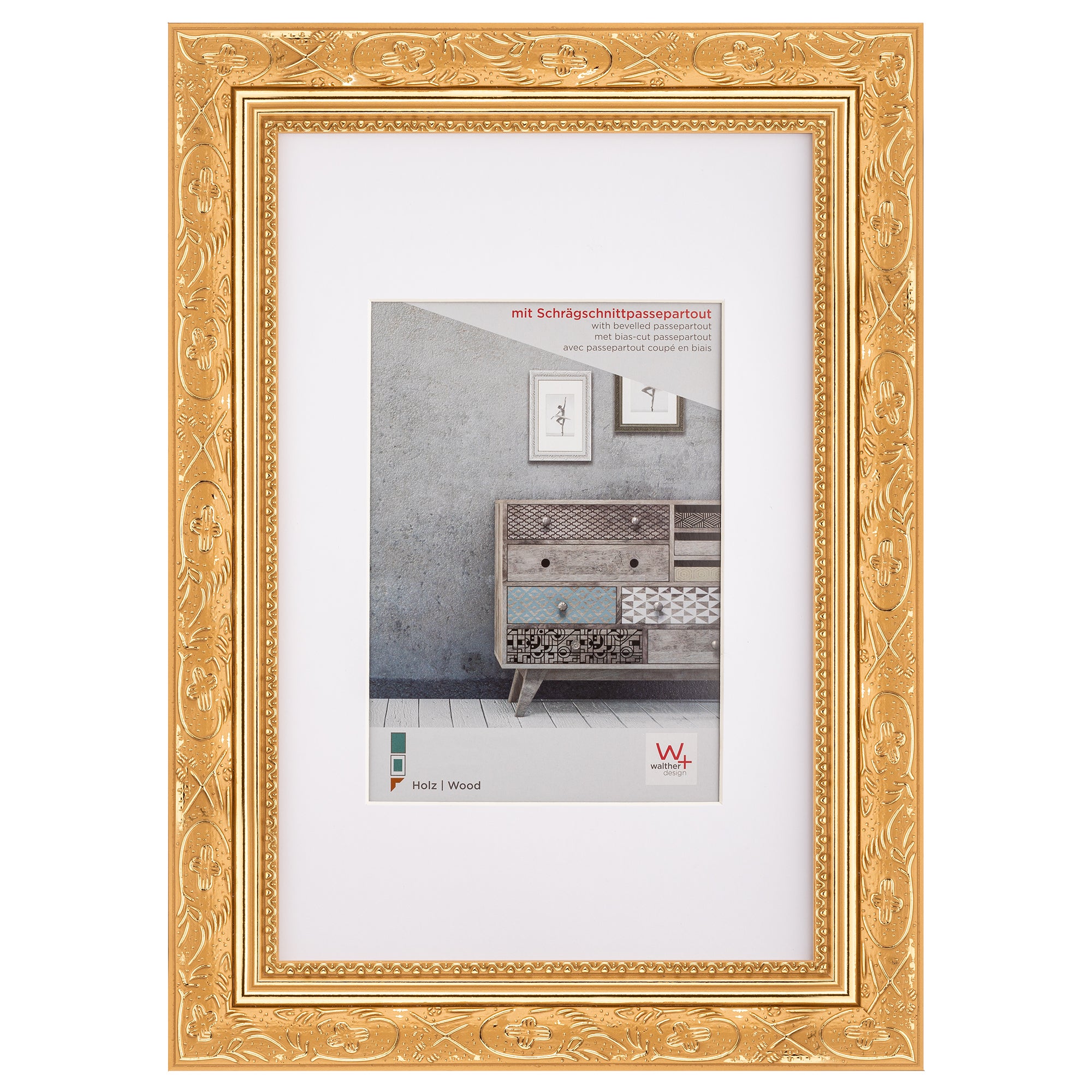 Cornice barocca in legno 40X50, ORO | Leroy Merlin