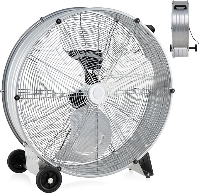 Ventilateur de Sol Industriel Dia.60 cm, 180W, 3 Vitesses, Ventilateur ...