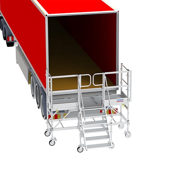 Plateforme accès arrière camion - Hauteur réglable de 1.20 à 1.40m ...