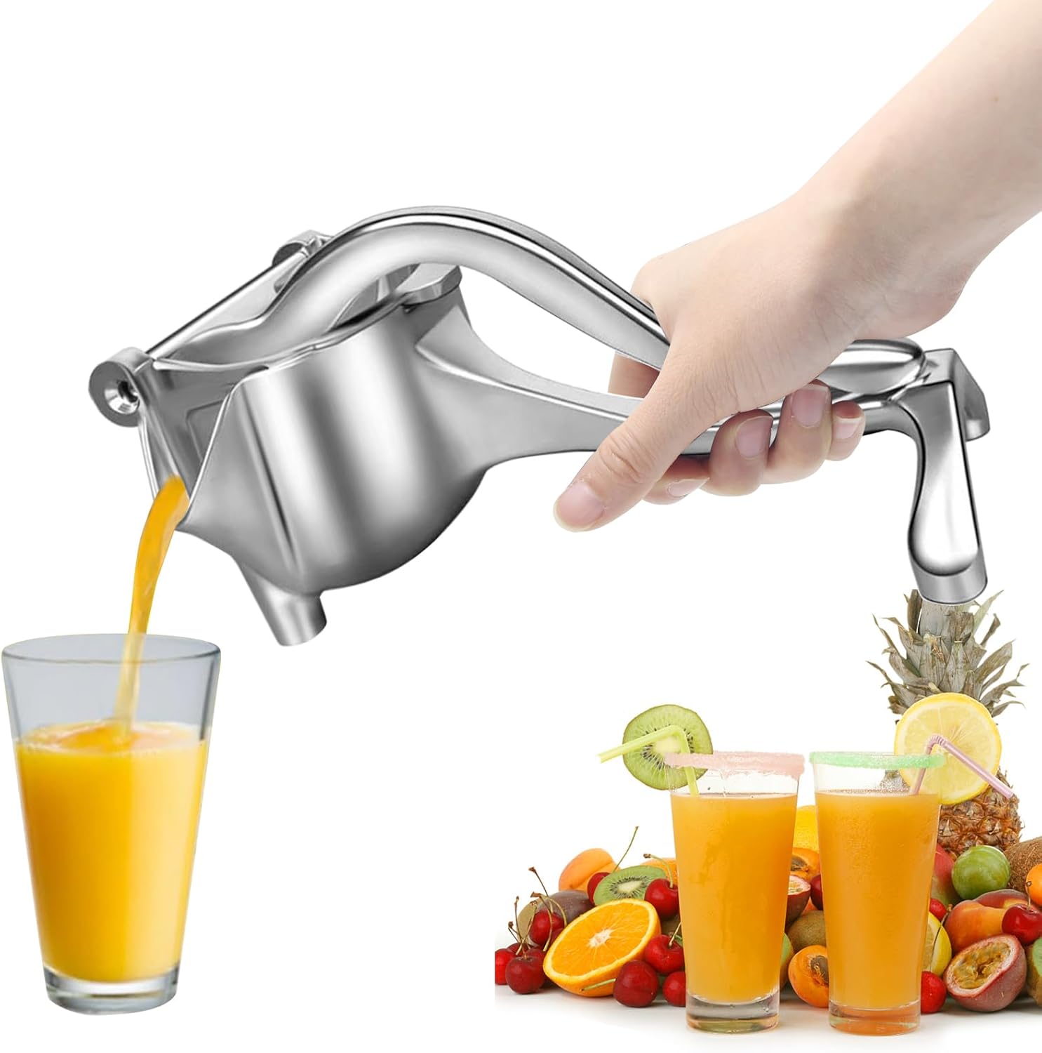 Spremiagrumi Manuale con Asta in Alluminio, Spremiagrumi con Manico ...