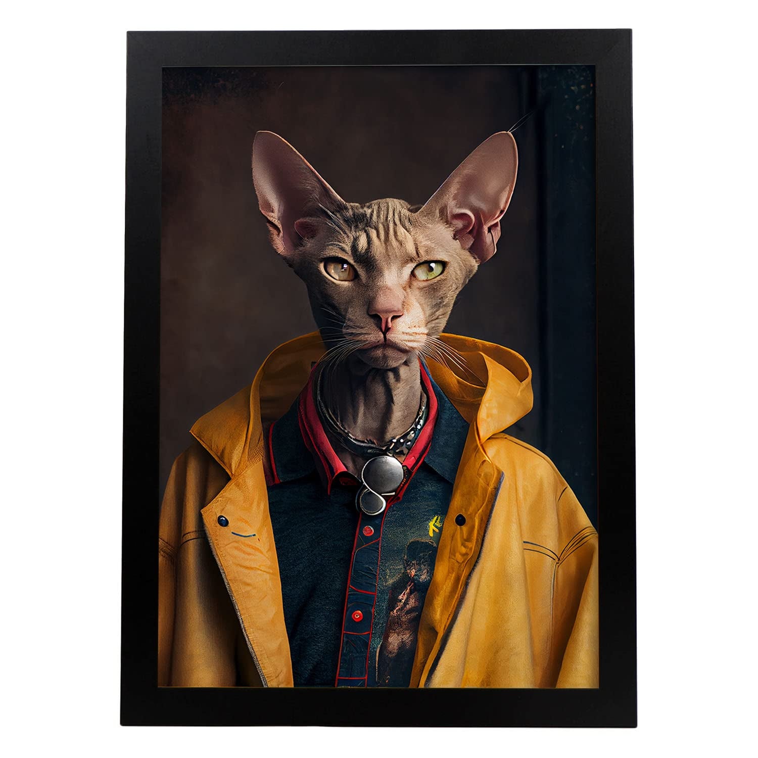 Nacnic Lámina Gato Egipcio Confiado En Estilo Fotografía A Todo Color ...